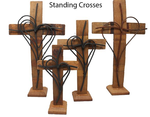 Crosses Made From Wine Barrels